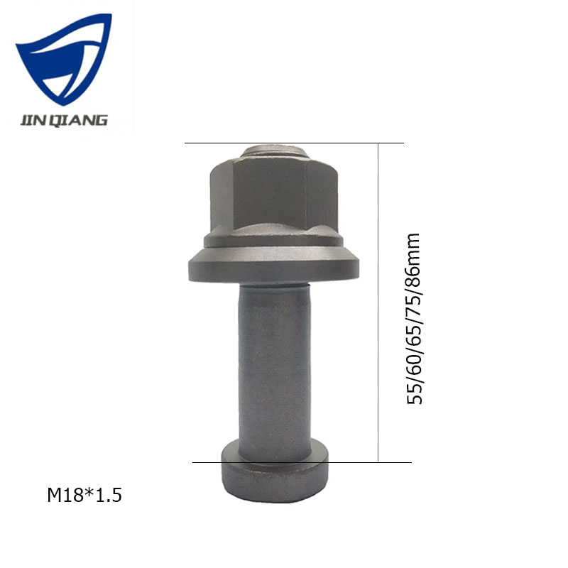 JQ Fasteners Wheel Bolts and Nuts Grey Galvanized M18*1.5 Truck Wheel ...