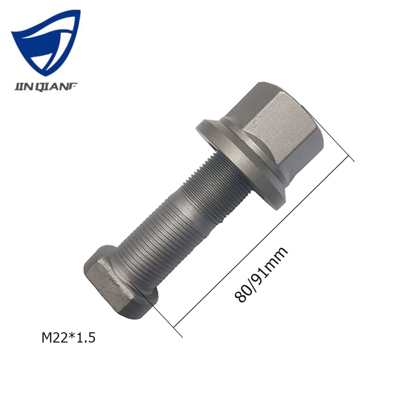 JQ Wholesale 10.9 Hub Bolt Grey Galvanized M22*1.5 Truck Wheel Hub ...